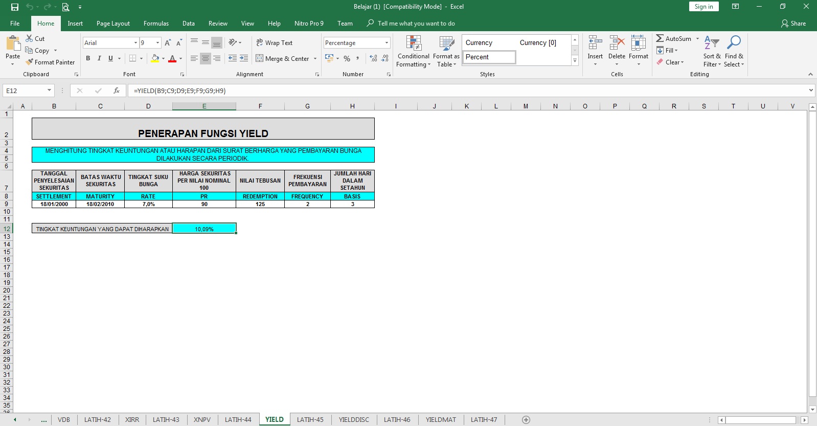 Latihan Microsoft Excel ~ Lupa Belajar