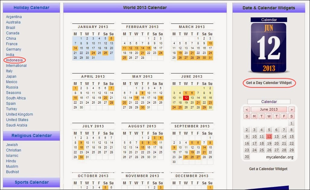 CARA MEMASANG KALENDER PADA BLOG | Kedai Tutorial