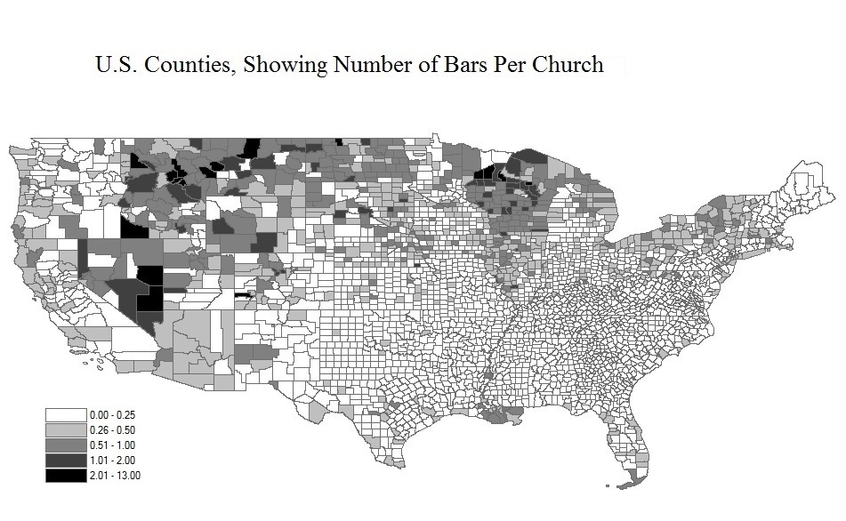Matt Holian, Economist: Where are there more bars than churches?