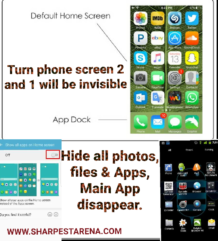 Tech: How to Hide Photos and Apps, Turn Apps to 2 invisible.
