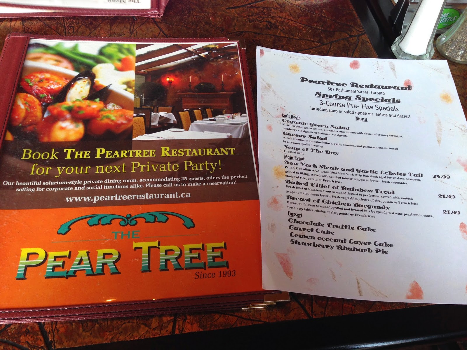 Barbells N Bistros: Pear Tree Restaurant- Cabbagetown