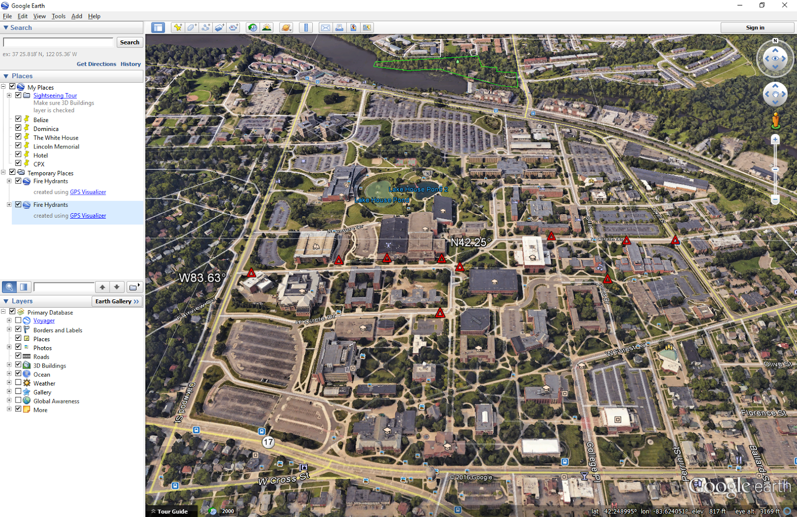 Google Earth : KML Fire Hydrant Image