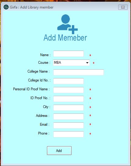 Girfa : Student Help: Library Management Project