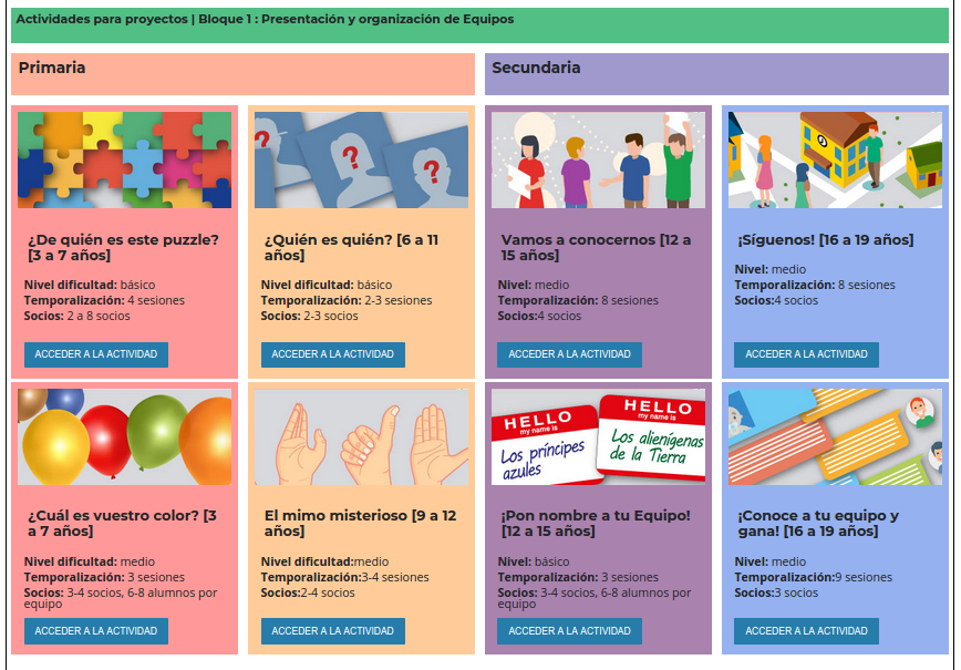 Acercando Aulas: ¿Qué actividades puedo hacer en mis proyectos?