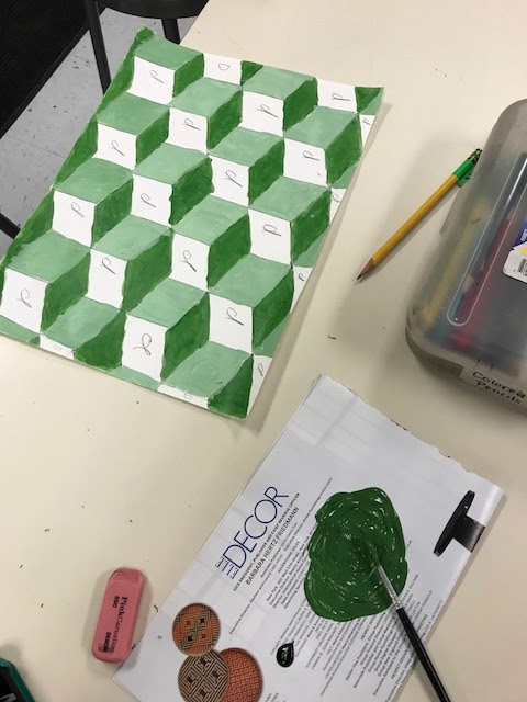 Clarketastic Art: 7th Grade OP Art Painting