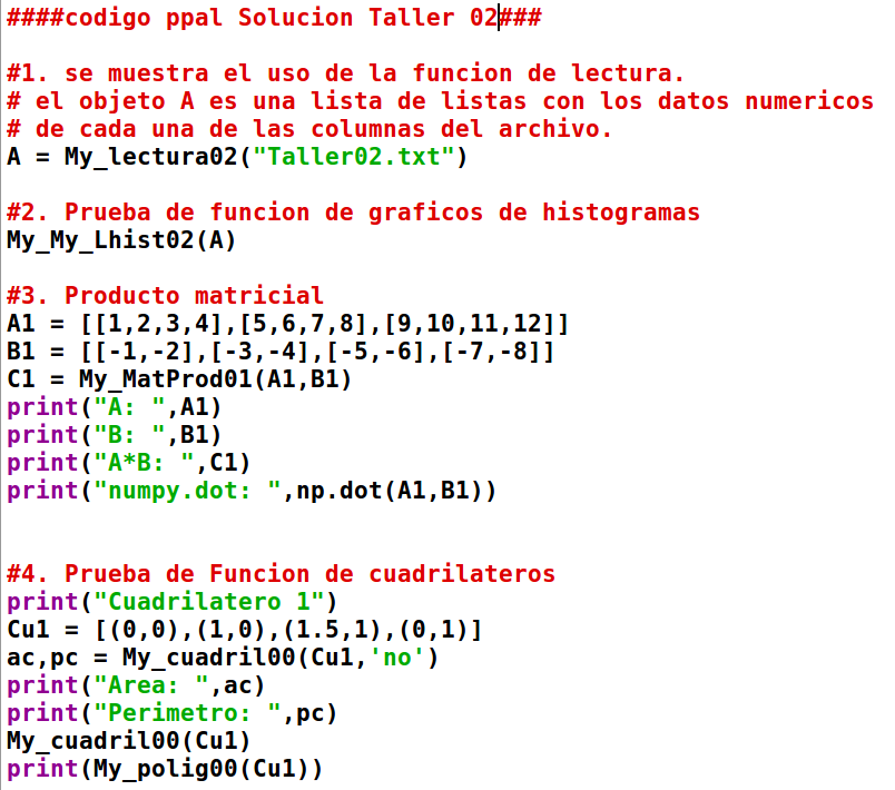 Algoritmos y Programación para Ingeniería Eléctrica UdeA: Solución Taller 02
