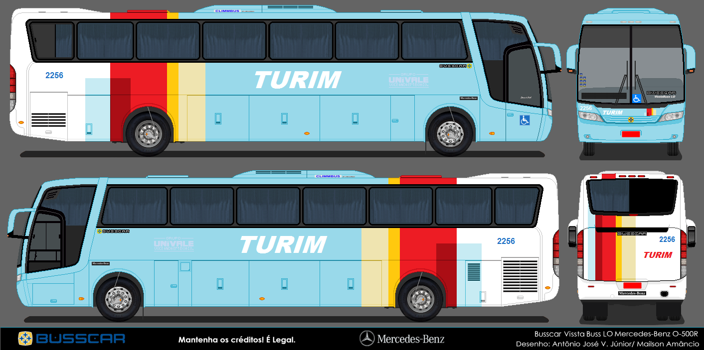 Desenhos de Ônibus Brasileiros: TURIM TRANSPORTES - 2256