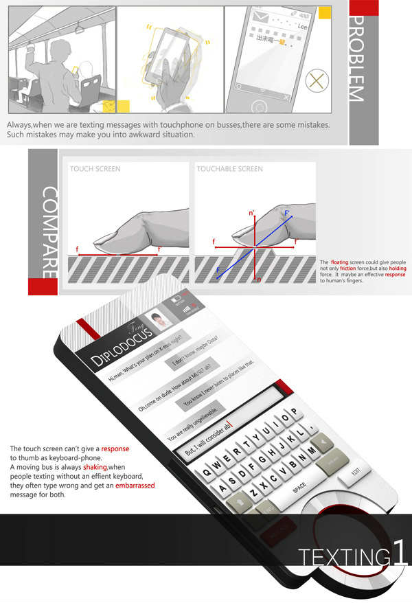 Floating phone Concept with E-ink and Screen float technic - Spyful ...