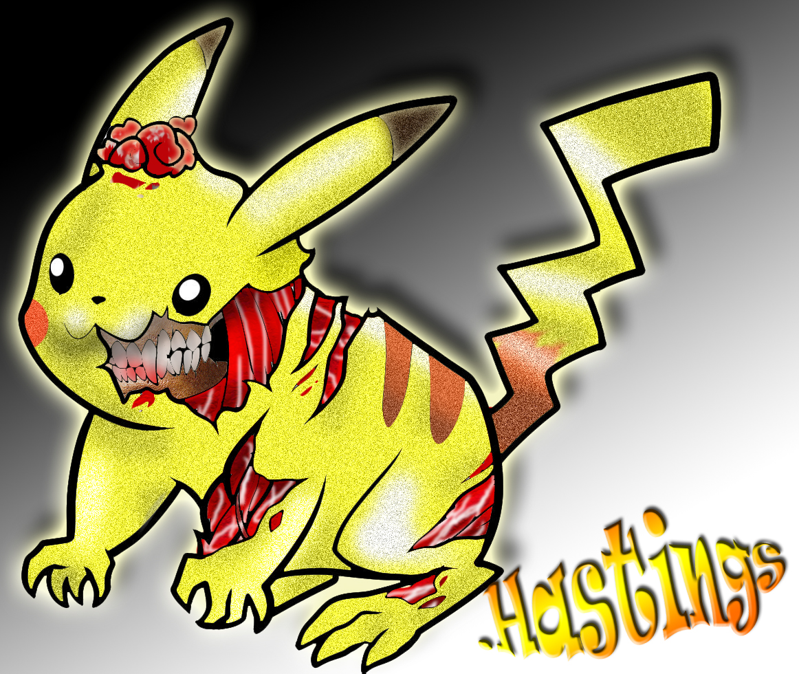 .Hastings Illustrations: Zombie Pikachu- Rendering
