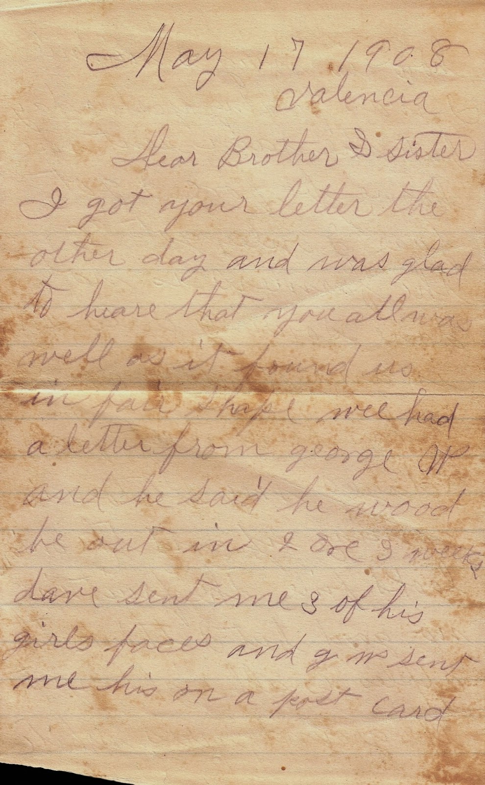 Cubbage Genealogy: Amaneusis Monday - A Letter to Charles A. Cubbage