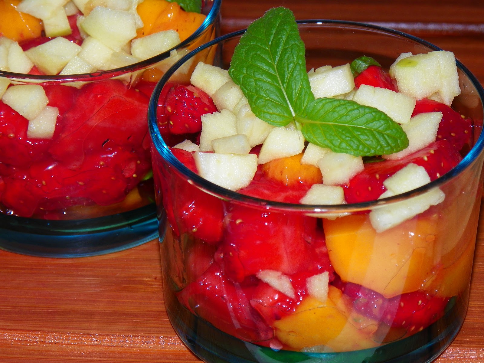 salade de fraise - mangue, aux épices