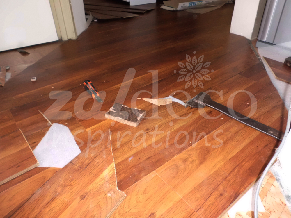 .: Pemasangan Lantai Kayu Lamina di PPR Kerinchi Lembah Pantai