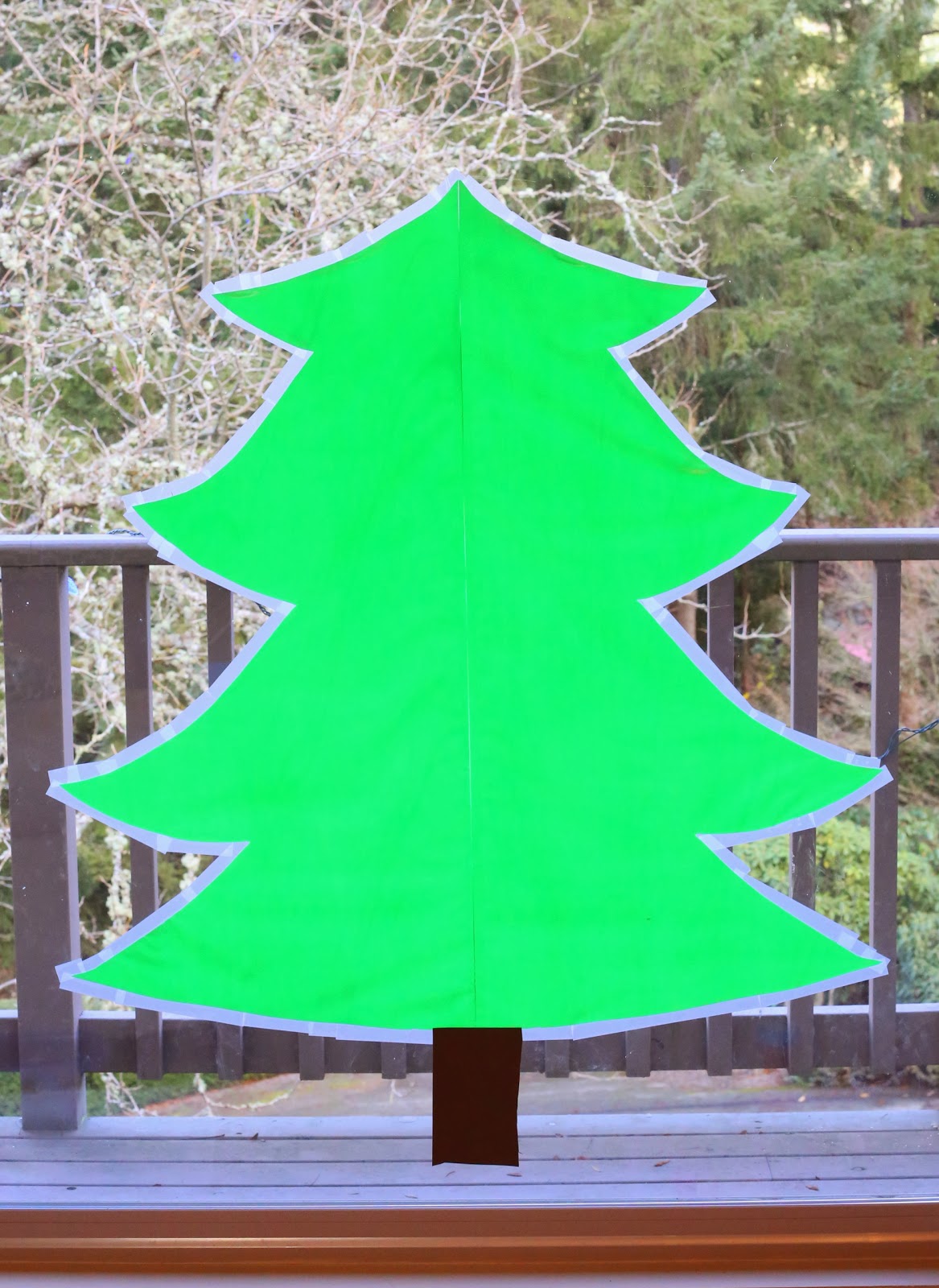 Sticky Contact Paper Christmas Tree for Kids