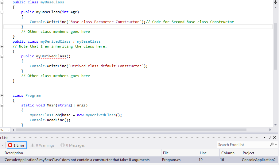 ASP.NET Tutorial: Constructors In C#