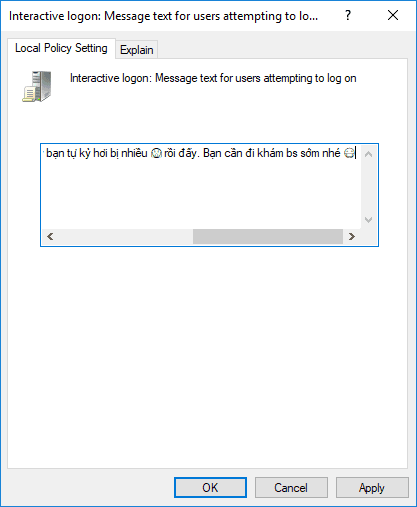 Tạo màn hình thông báo trong Windows 10 khi đăng xuất hoặc đăng nhập ...