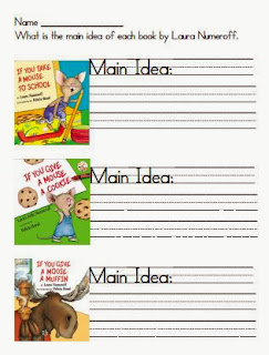 Main Idea Freebie | Little Priorities