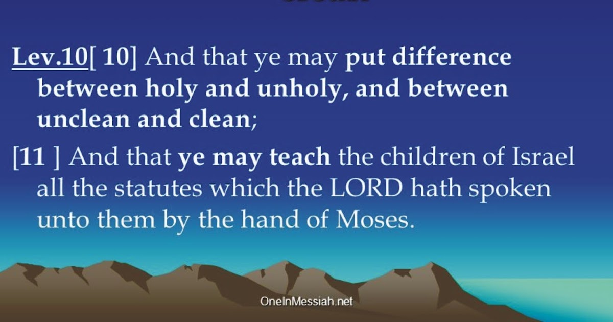 In His Steps: Putting A Difference Between The Holy And Unholy