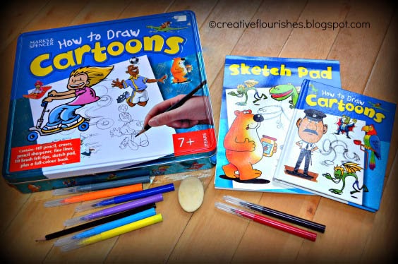 Creative Flourishes: How to Draw Cartoons Kit