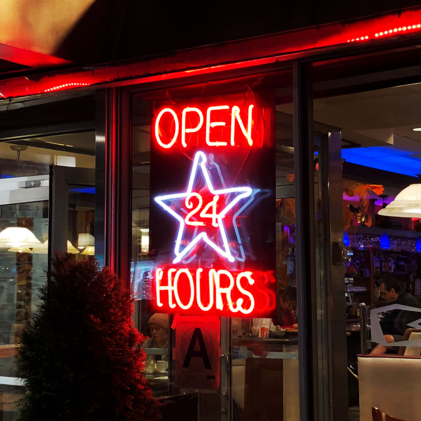 We love Reading Street Signs: NEON Open 24 Hours Sign