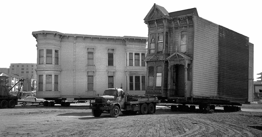 Amazing Photographs Documented Victorian Houses Moving in San Francisco ...