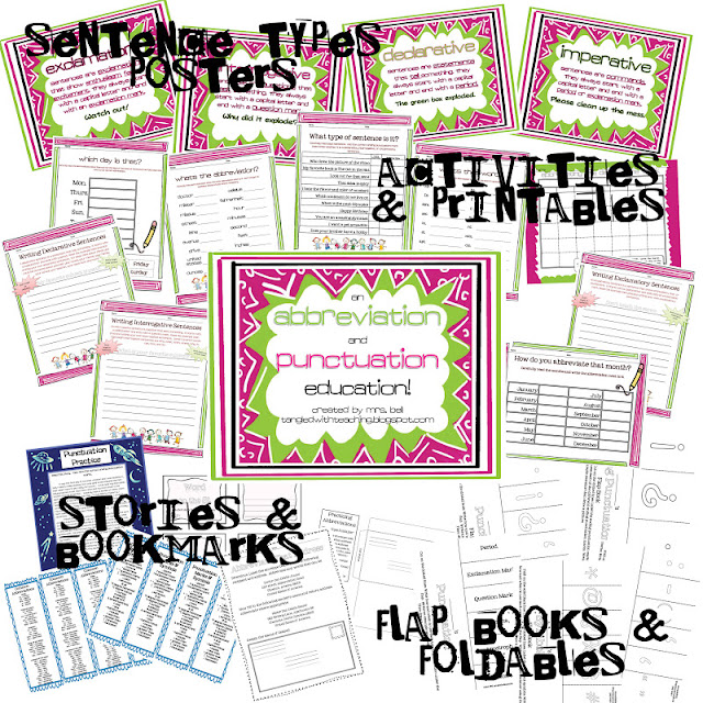 Tangled with Teaching: PTC freebie and An Abbreviation & Punctuation ...