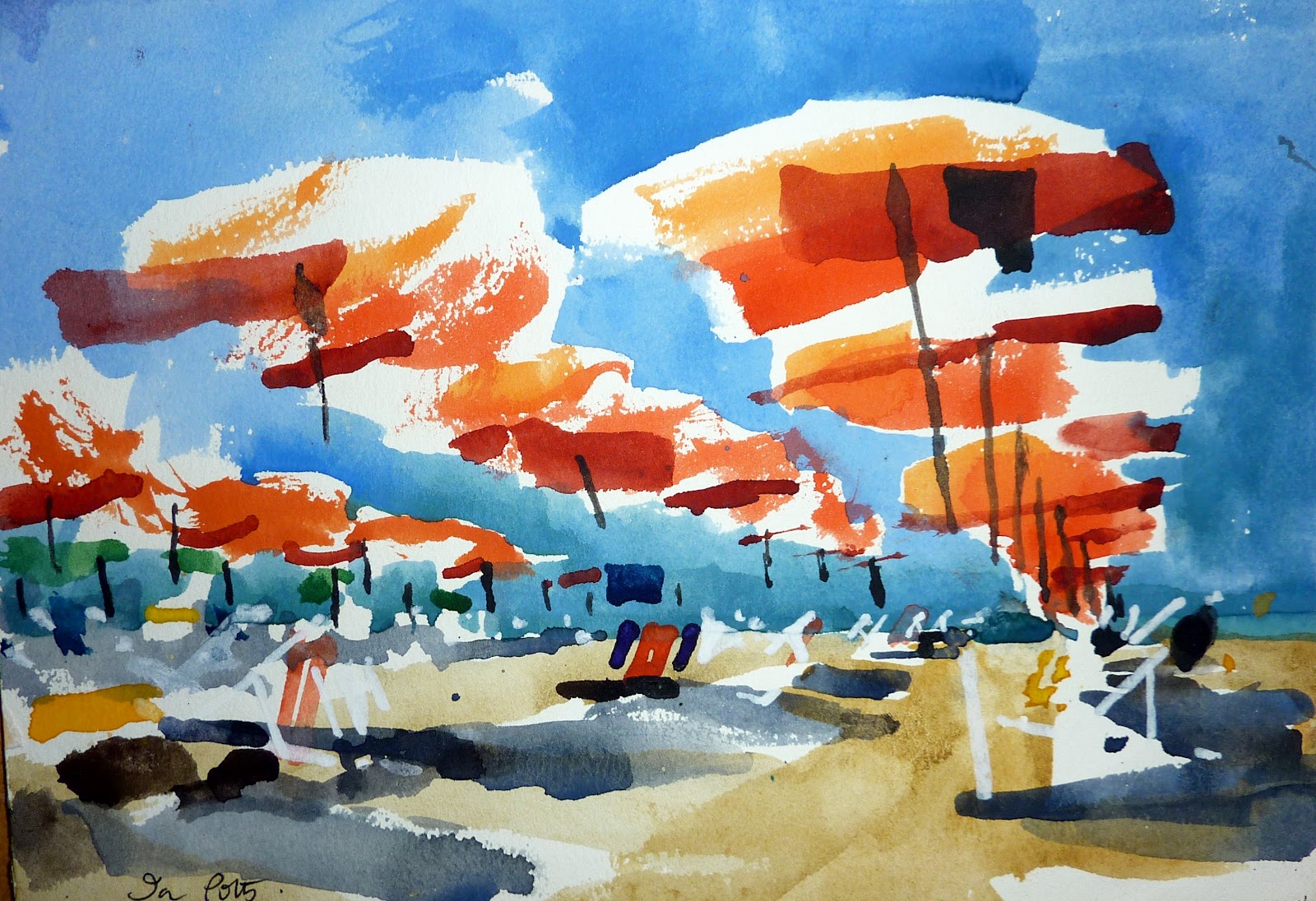 Ian Potts Artist: Marina di Pietrasanta beach