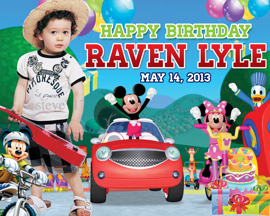 Micky & Mini Mouse Birthday Layout | CustomizePrintShop