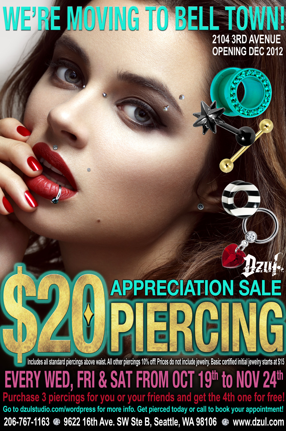 Art Body Painting Galleries: $20 DZUL Customer Appreciation Piercing Sale!