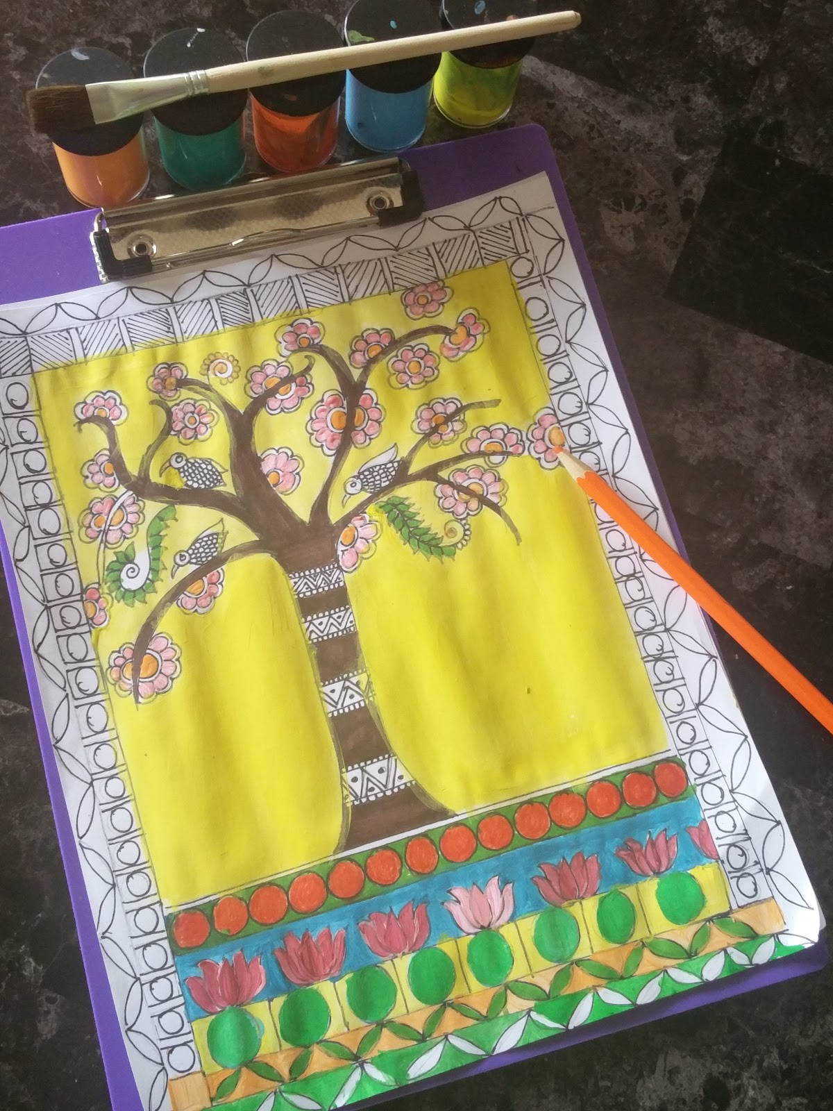 Anu's paper craft : Madhubani Art