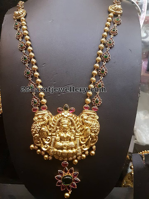 2 Layer Silver Lakshmi Long Sets - Jewellery Designs
