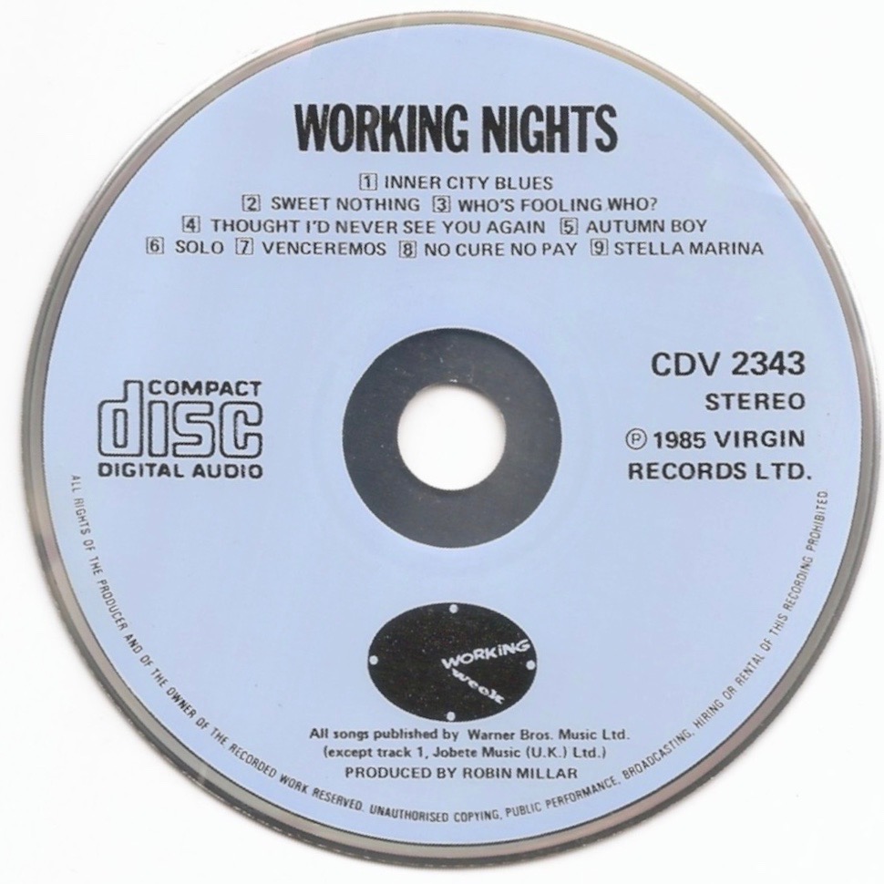 The First Pressing CD Collection: Working Week - Working Nights