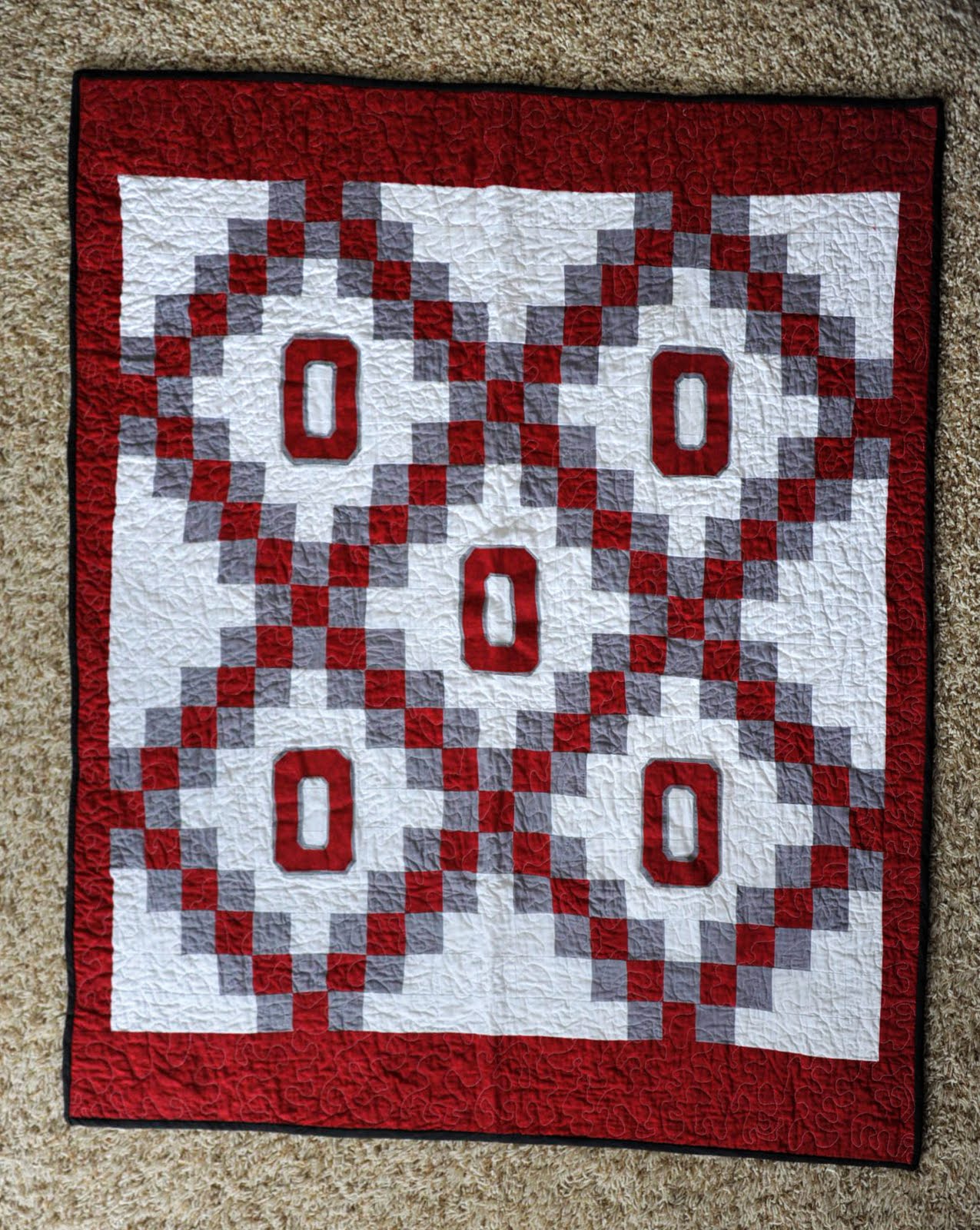 Made by Miss Jill: Ohio State Quilt