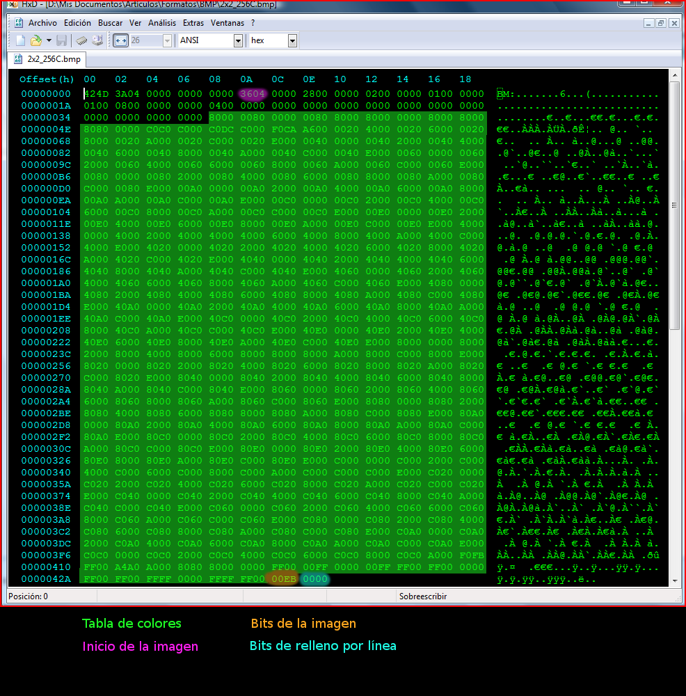 edINSpector: Formato gráfico BMP