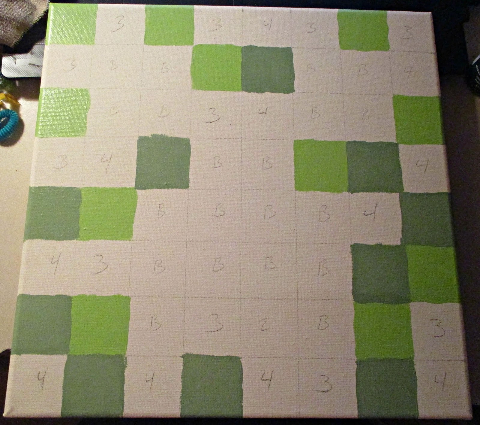 A DIY Day: Minecraft Creeper Canvas