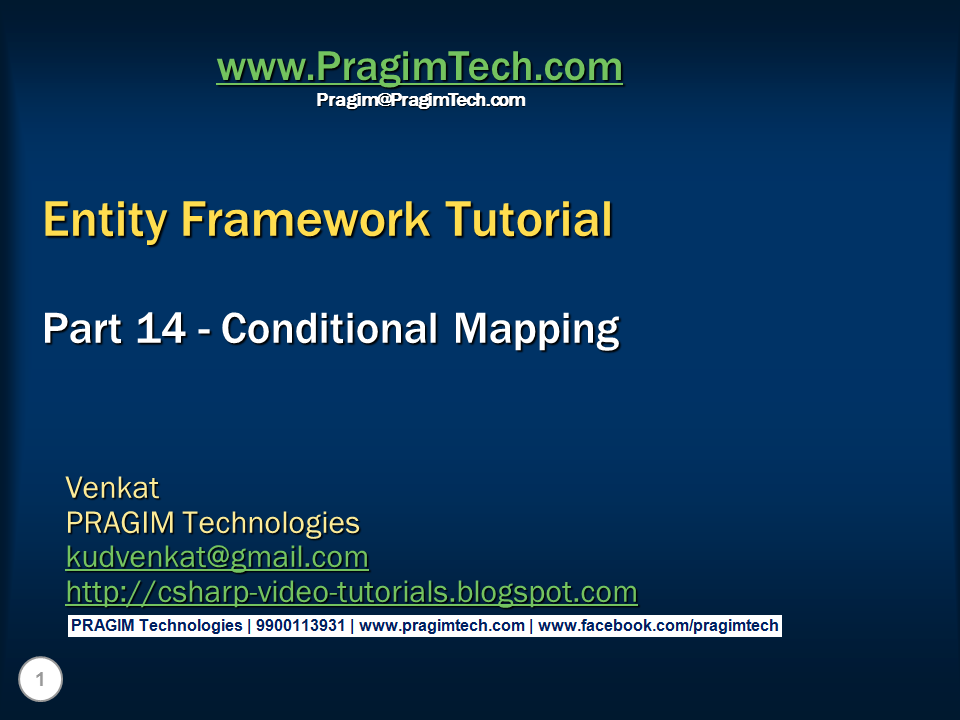Sql Server Net And C Video Tutorial Part 14 Conditional Mapping