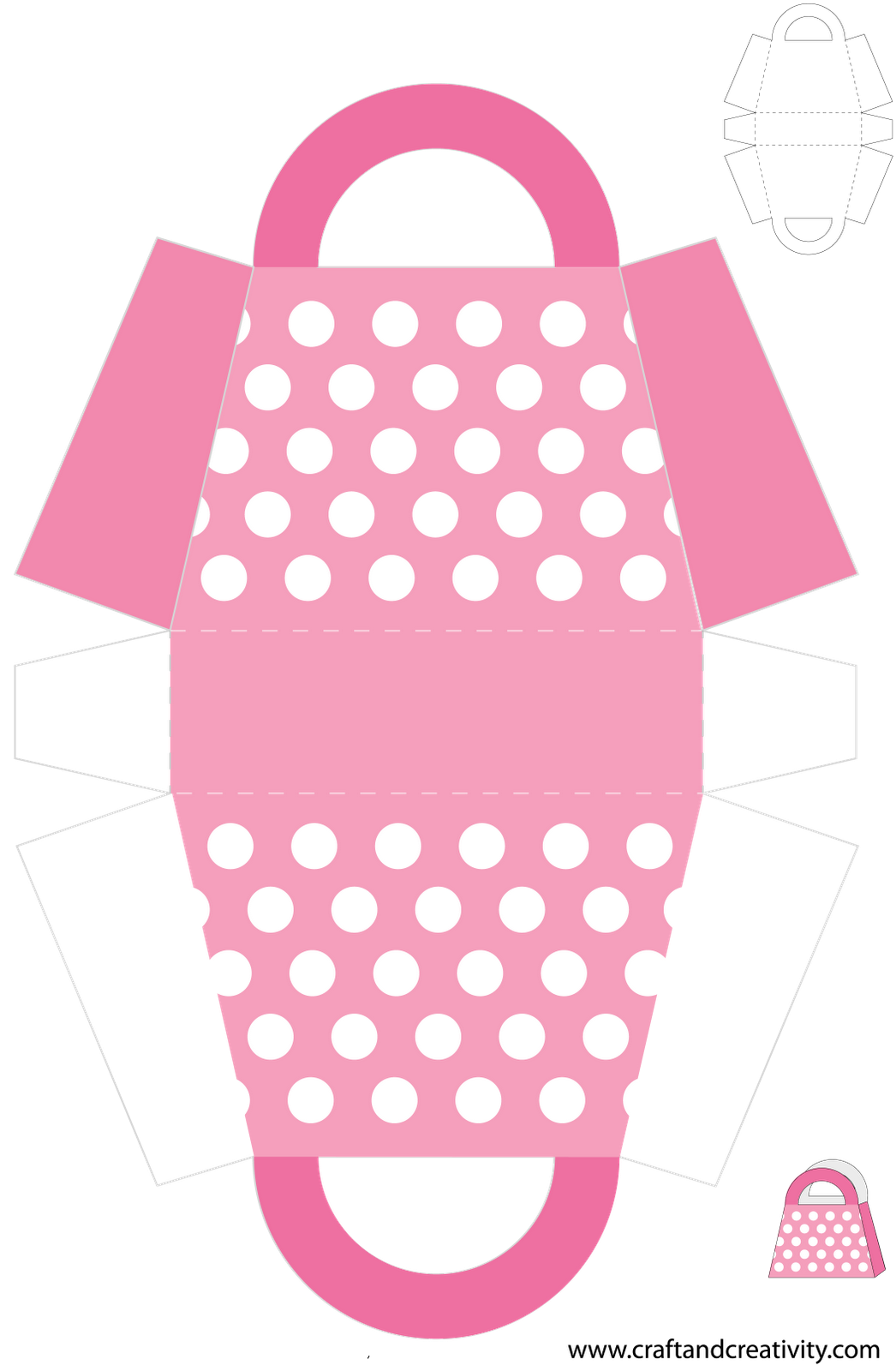 Moldes das bolsinhas para dia das mães | Pra Gente Miúda