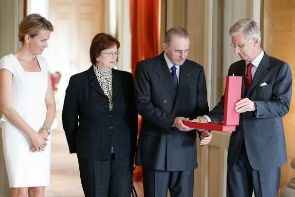 King Philippe and Queen Mathilde received Jacques Rogge