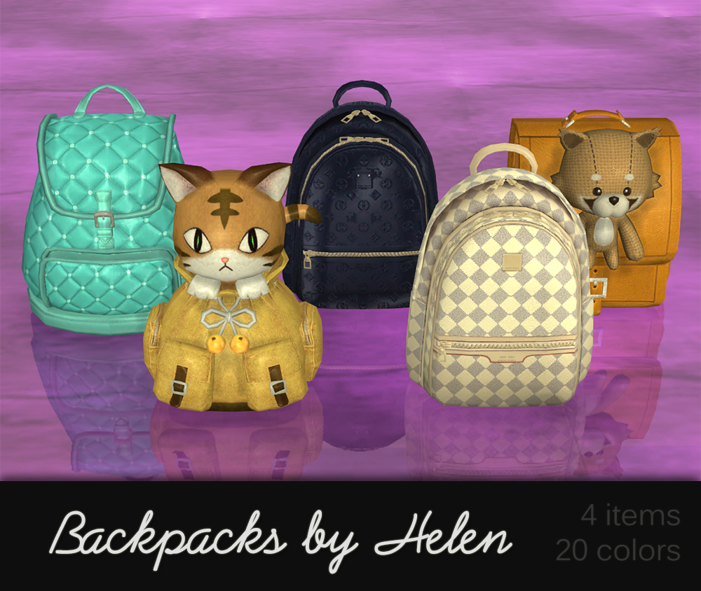 Helen-sims: TS4 Backpacks (TERA)