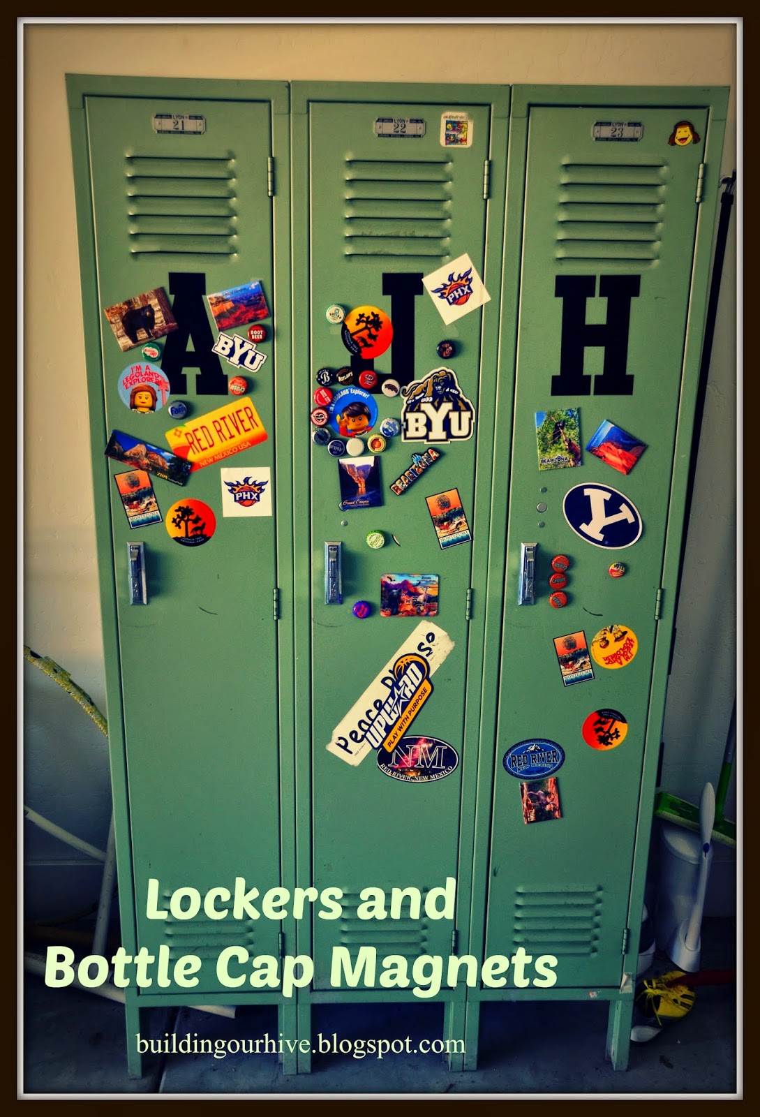 Lockers and Bottle Cap Magnets