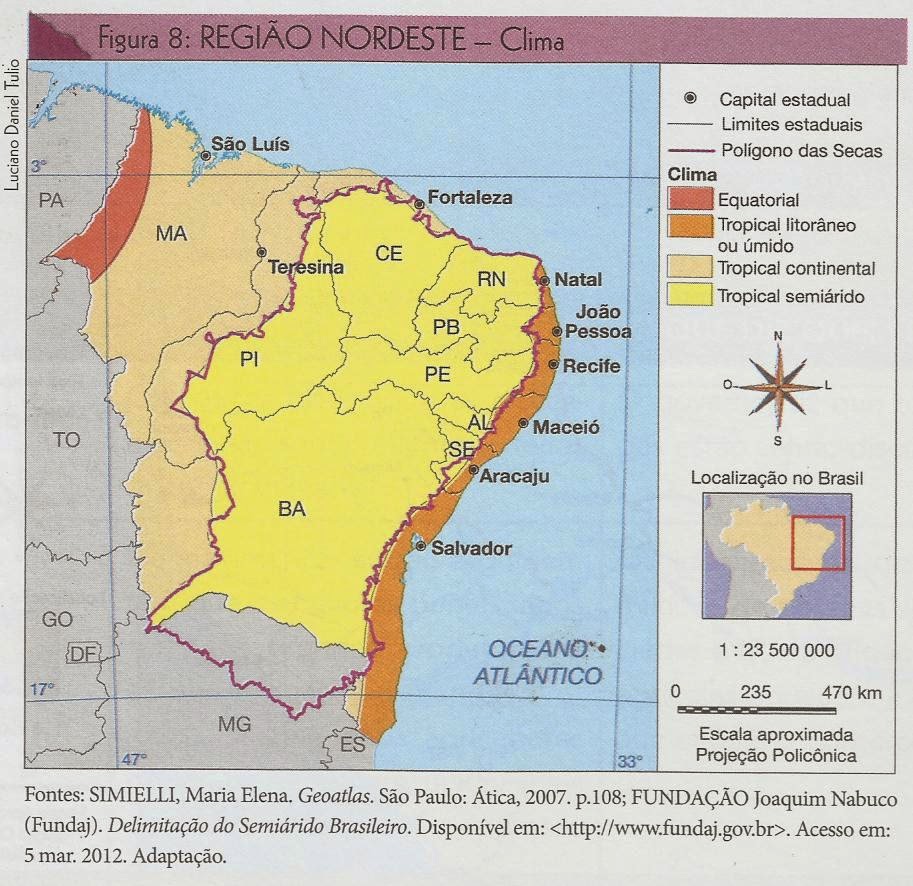 Mapas do Nordeste Brasileiro