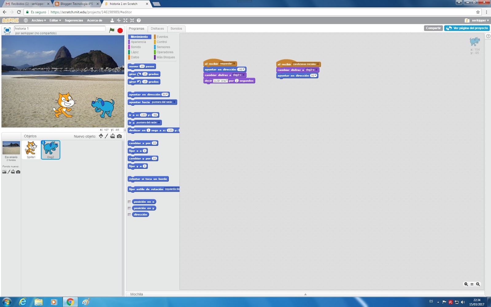 Tecnología 4ºB Sergio: scratch historia