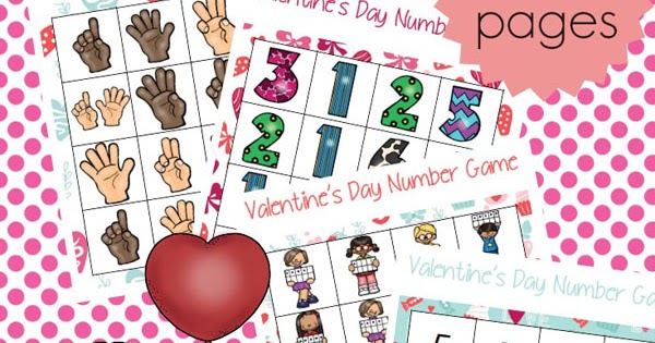 Valentine's Day Number Sense Games | Totschooling - Toddler, Preschool ...