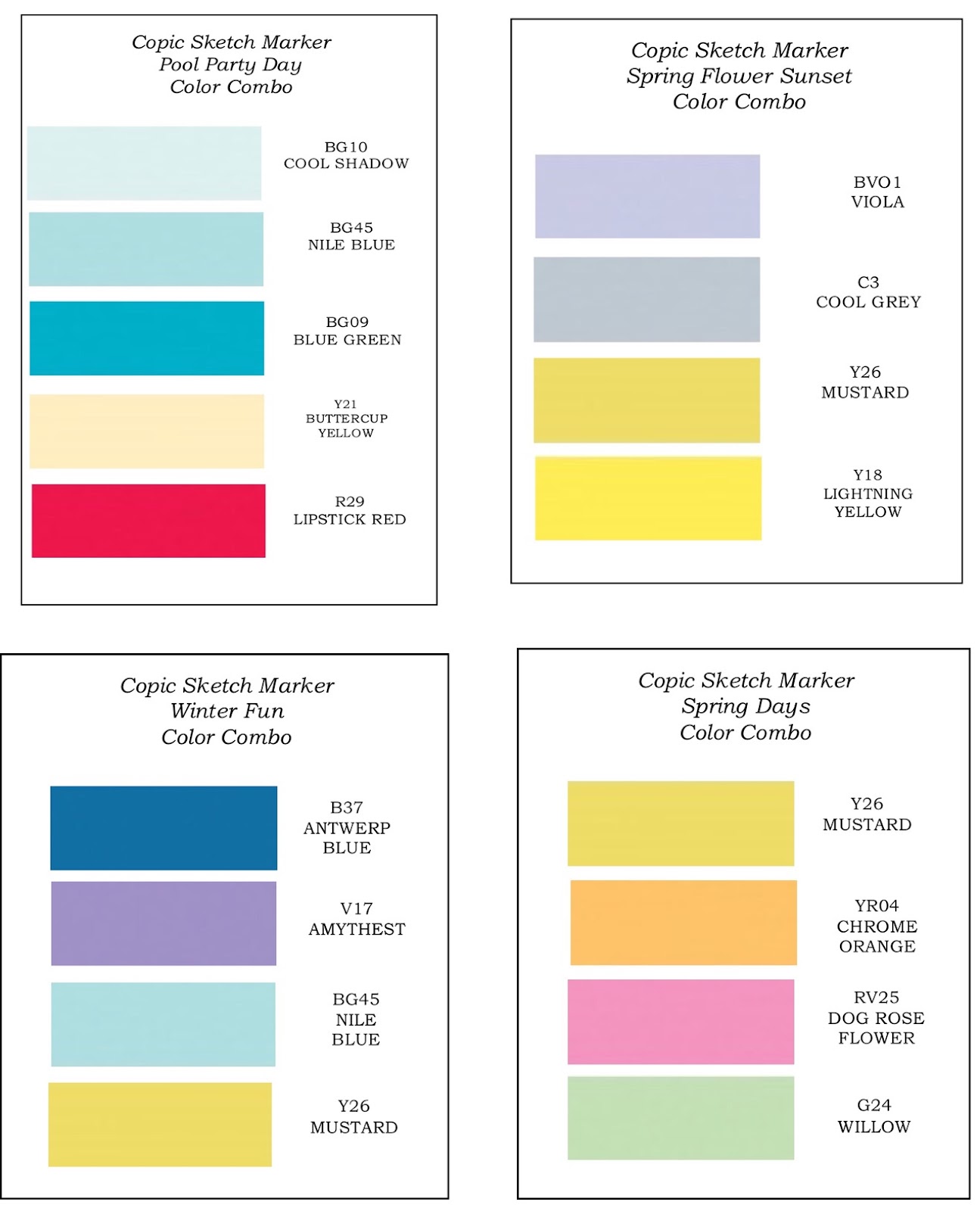 Perfectly Created Chaos!: Copic Color Page and Combos