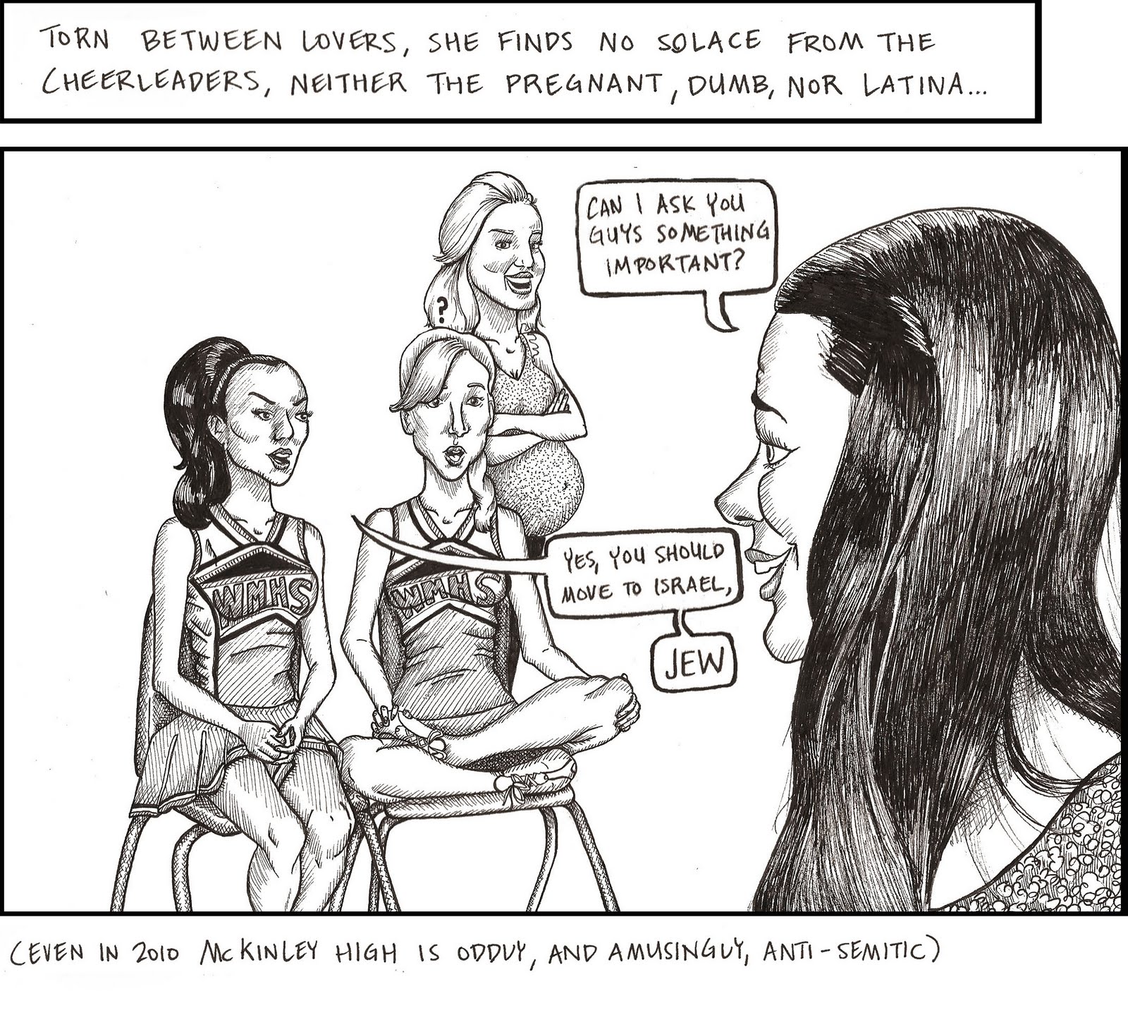 YAEL ABRAMOWITZ DESIGNS: My Glee comic strip for Heeb