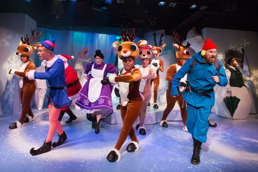 The cast of The Coterie’s production of Rudolph the Red-Nosed Reindeer ...