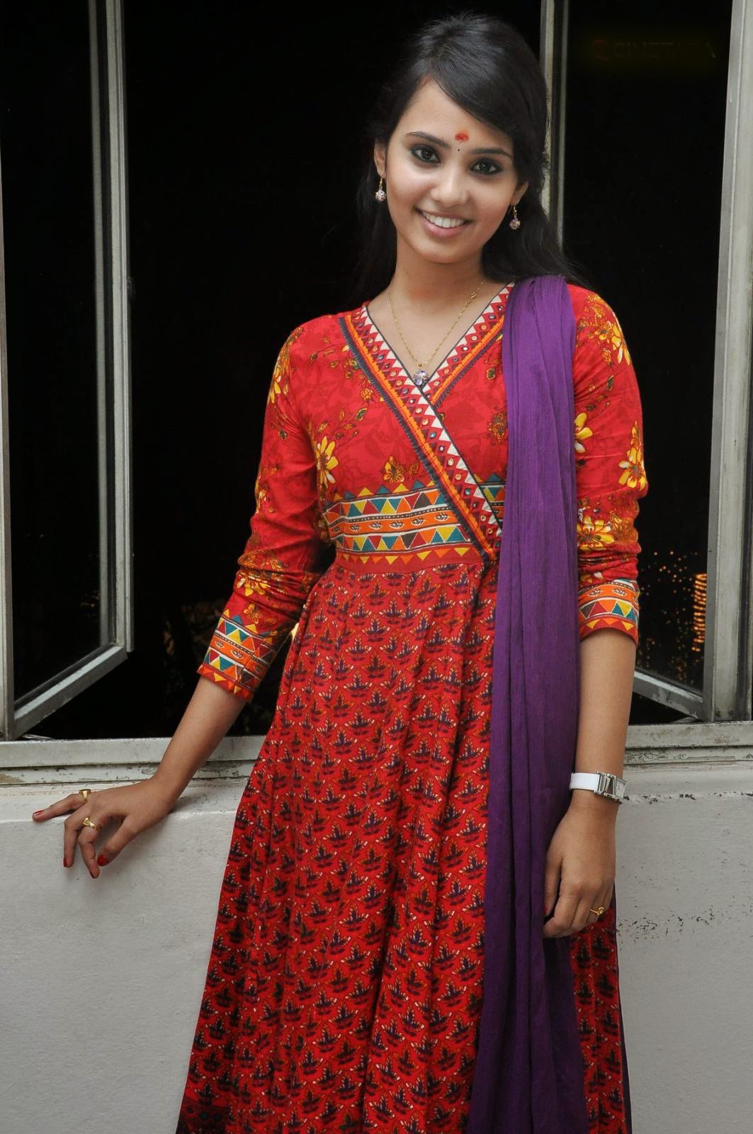 Tamil Actress Aarushi Latest Beautiful Stills In Churidar - Cine Gallery