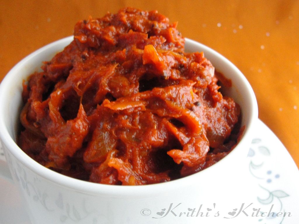 Krithi's Kitchen: All-Purpose Tomato Thokku/Pickle/Chutney | Side Dish ...