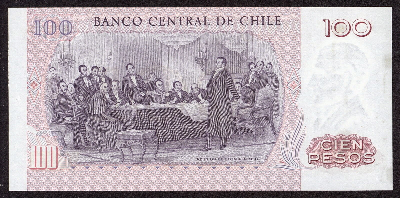 Chile 100 Pesos banknote 1977 Diego Portales|World Banknotes & Coins ...