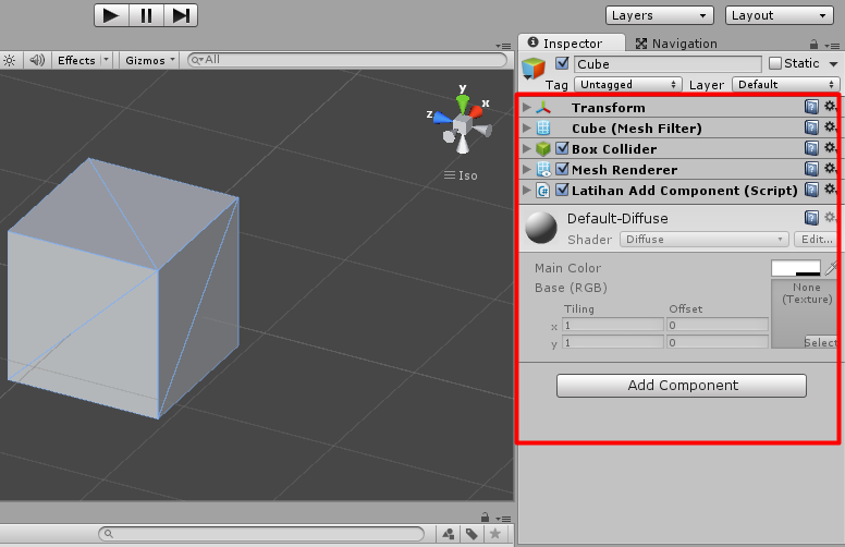 Unity C Tutorial Indonesia Basic 11 Addcomponent Unity C Tutorial Indonesia
