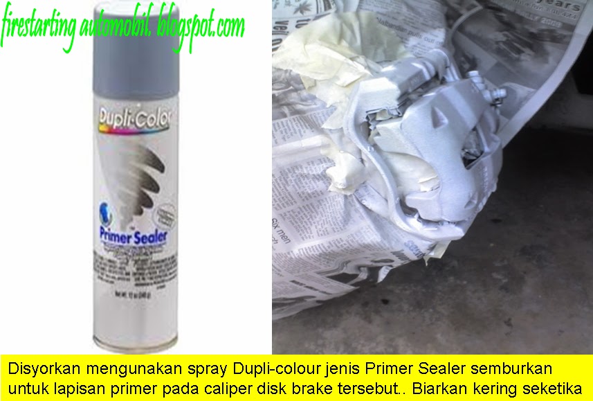 Fire Starting Automobil: Diy Spray Paint Caliper Brake Disk kereta